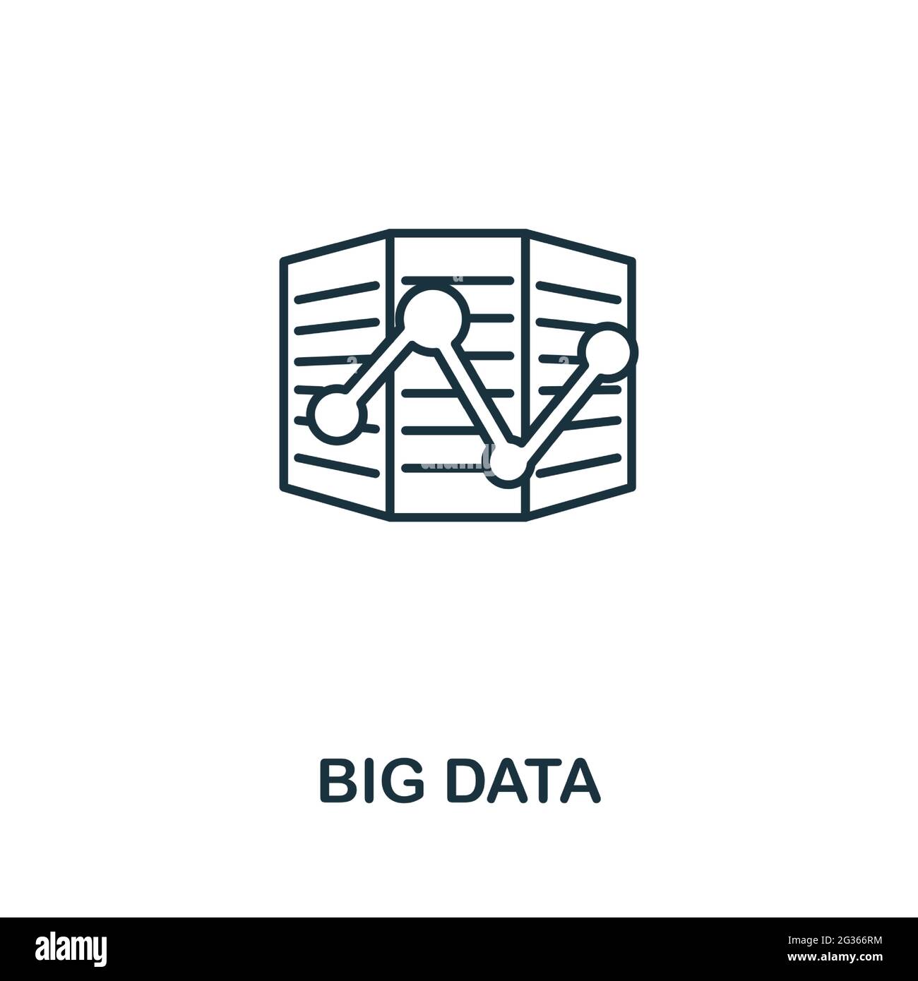 Big Data line icon. Creative outline design from artificial ...