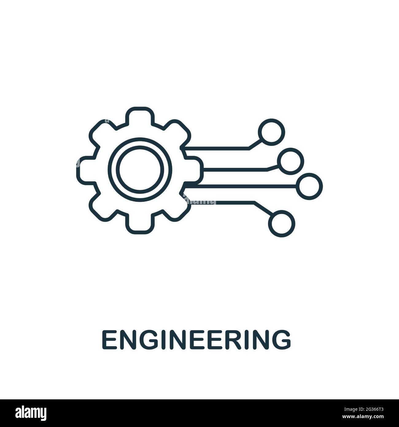 Engineering line icon. Creative outline design from artificial ...