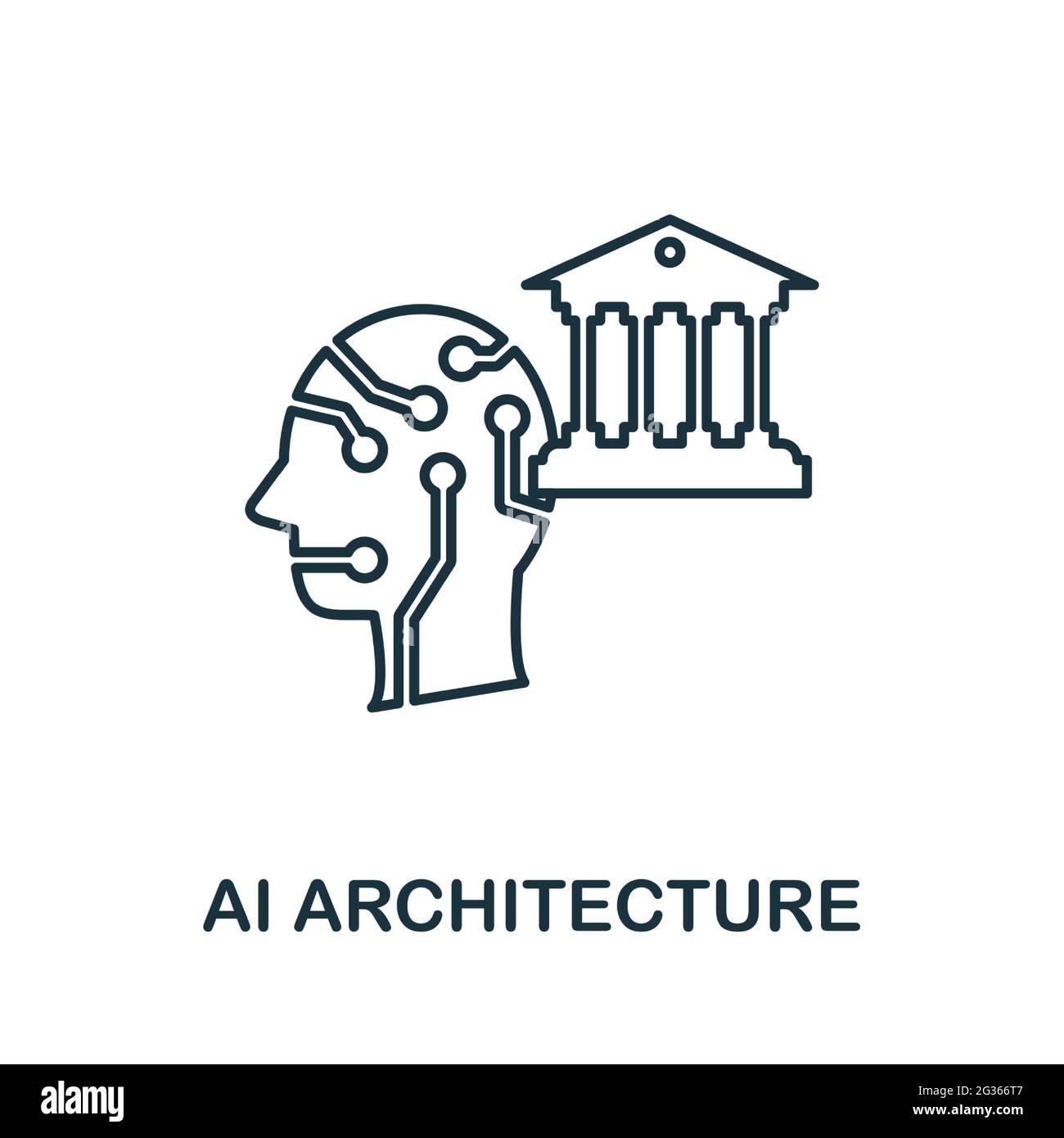 Ai Architecture line icon. Creative outline design from artificial intelligence icons collection ...