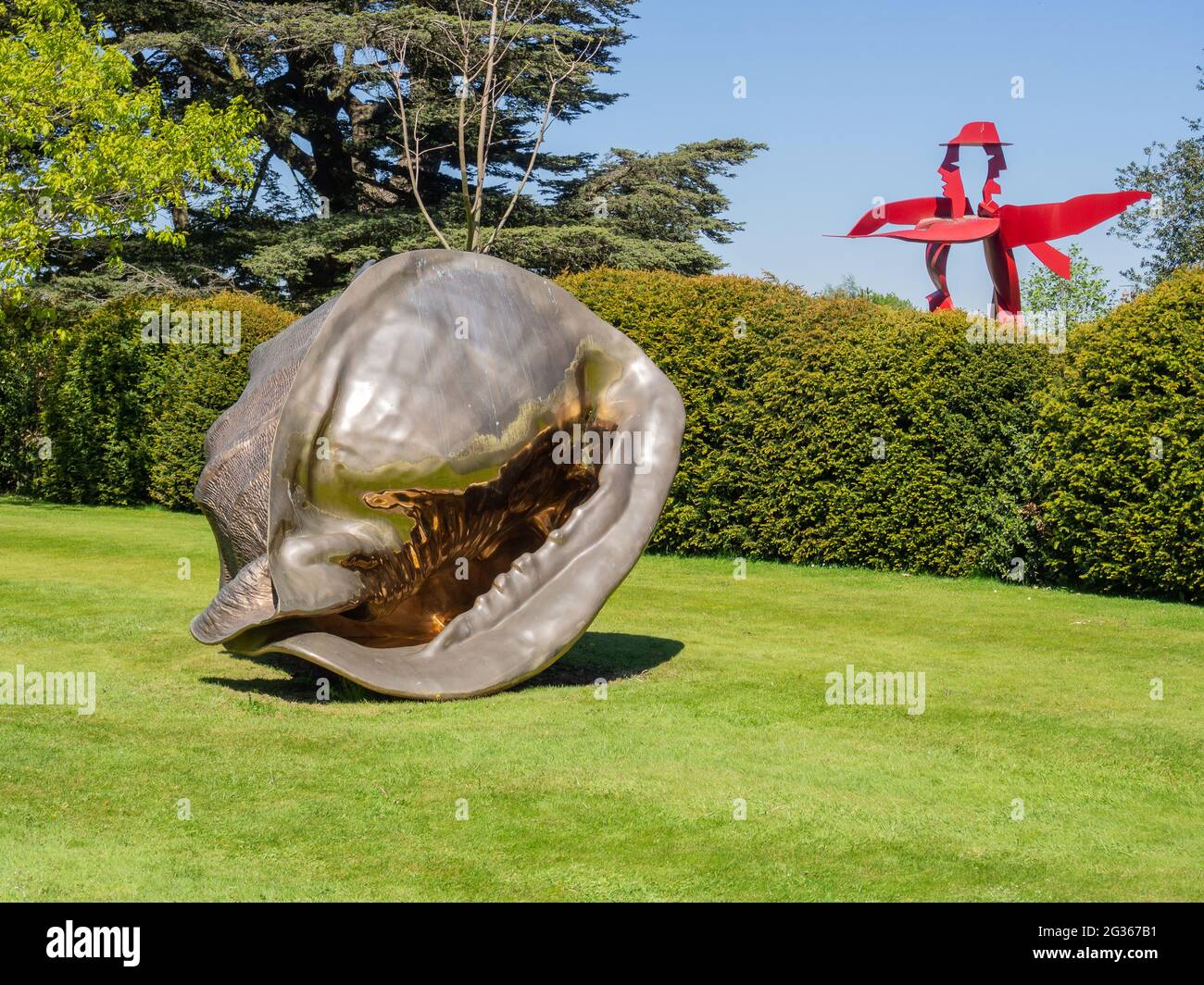 Contemporary sculpture in the grounds of Nevill Holt Hall ...