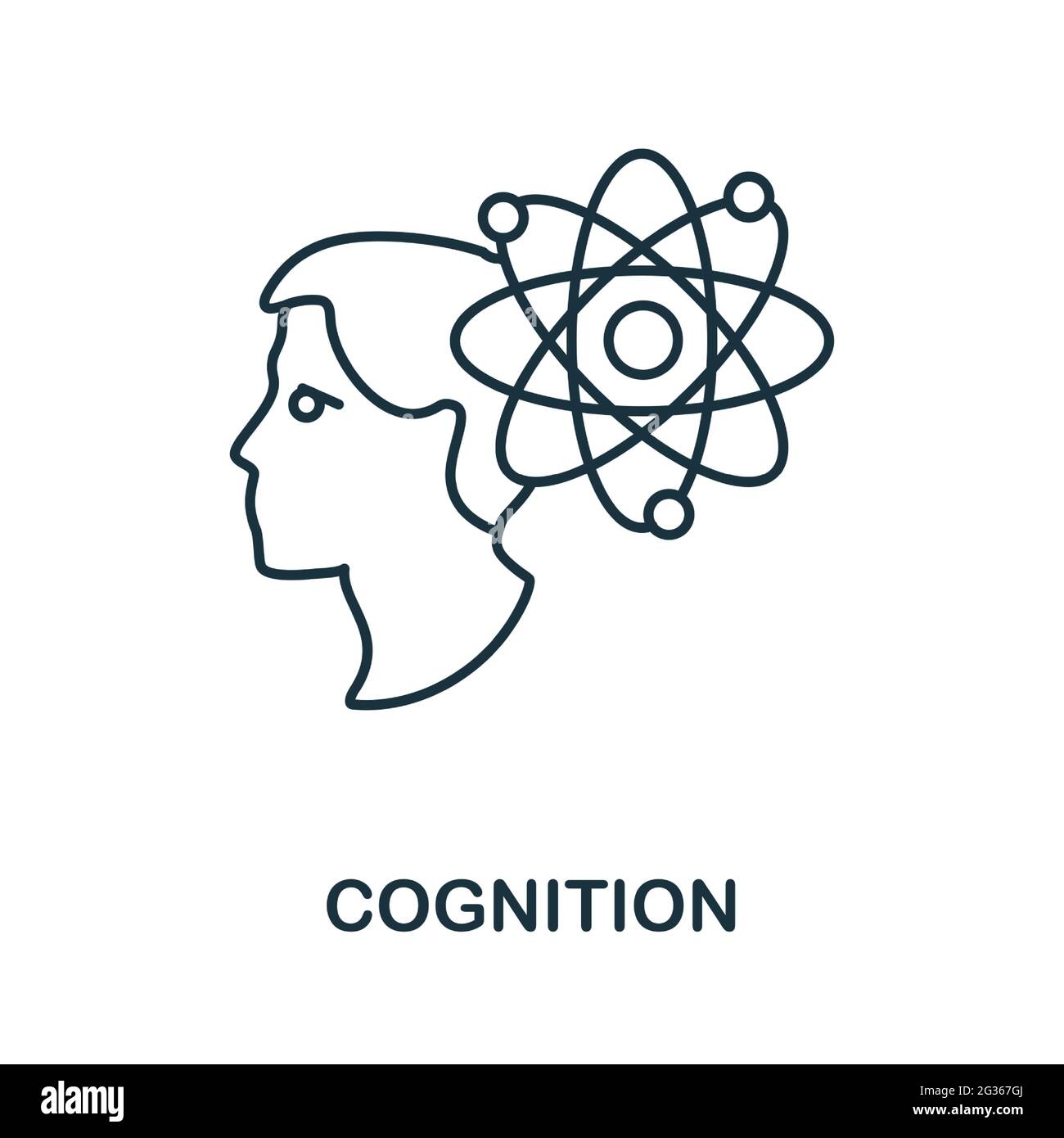 Cognition line icon. Creative outline design from artificial intelligence icons collection. Thin ...