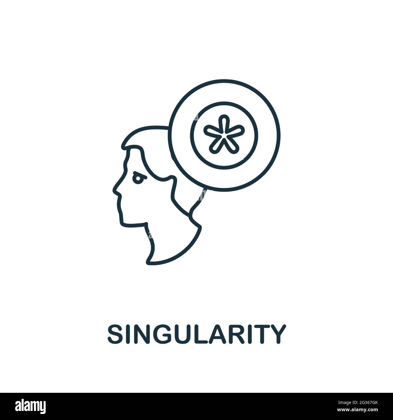 Singularity line icon. Creative outline design from artificial ...