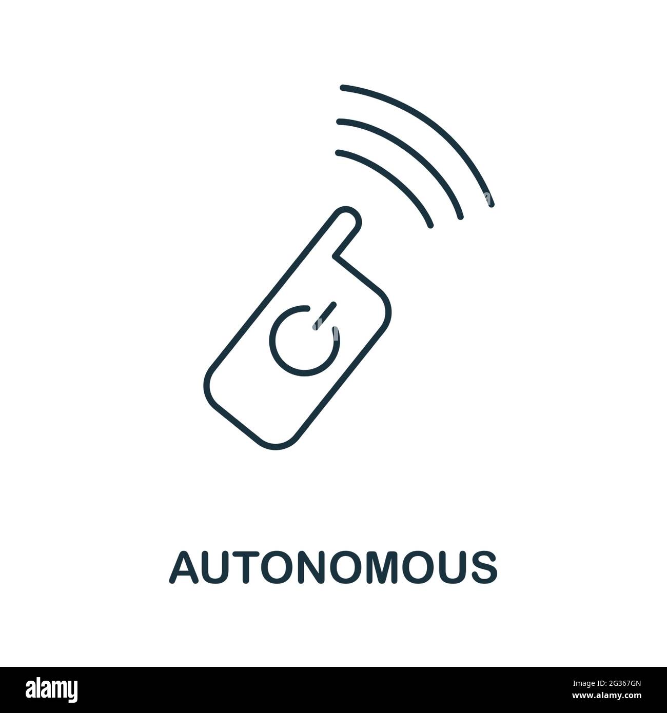 Autonomous line icon. Creative outline design from artificial ...