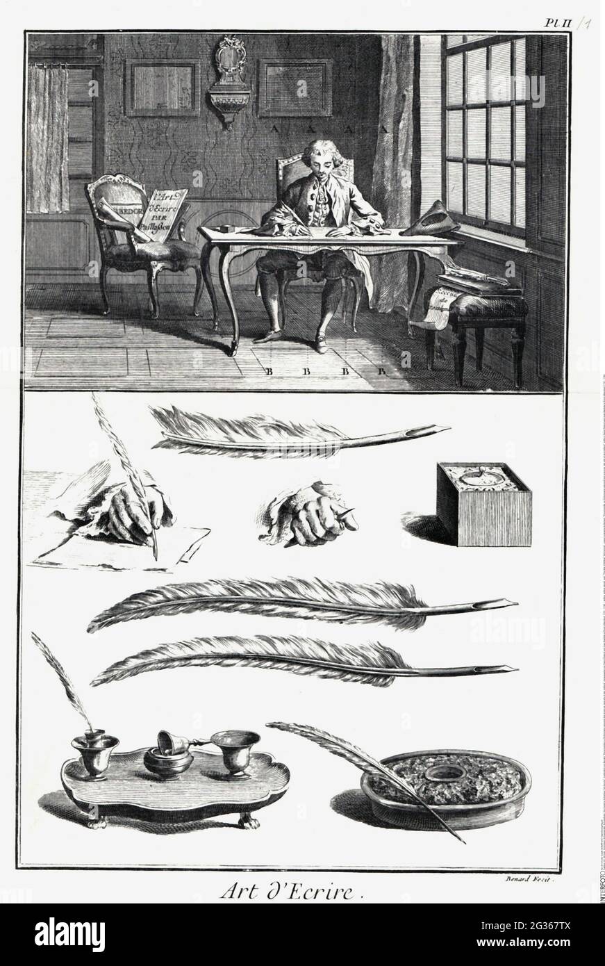 18th century man writing hi-res stock photography and images - Alamy