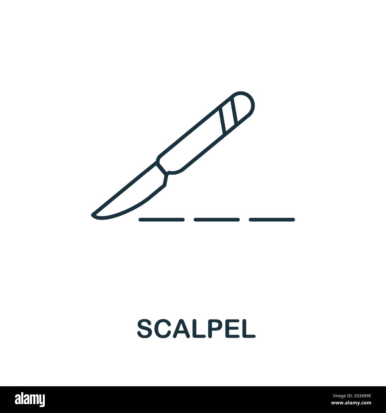 Scalpel line icon. Thin style element from medicine icons collection ...