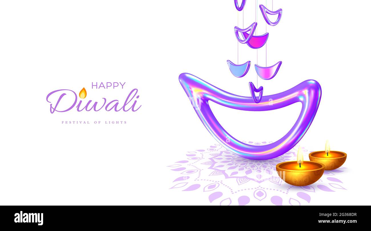Happy diwali diya background Cut Out Stock Images & Pictures - Alamy