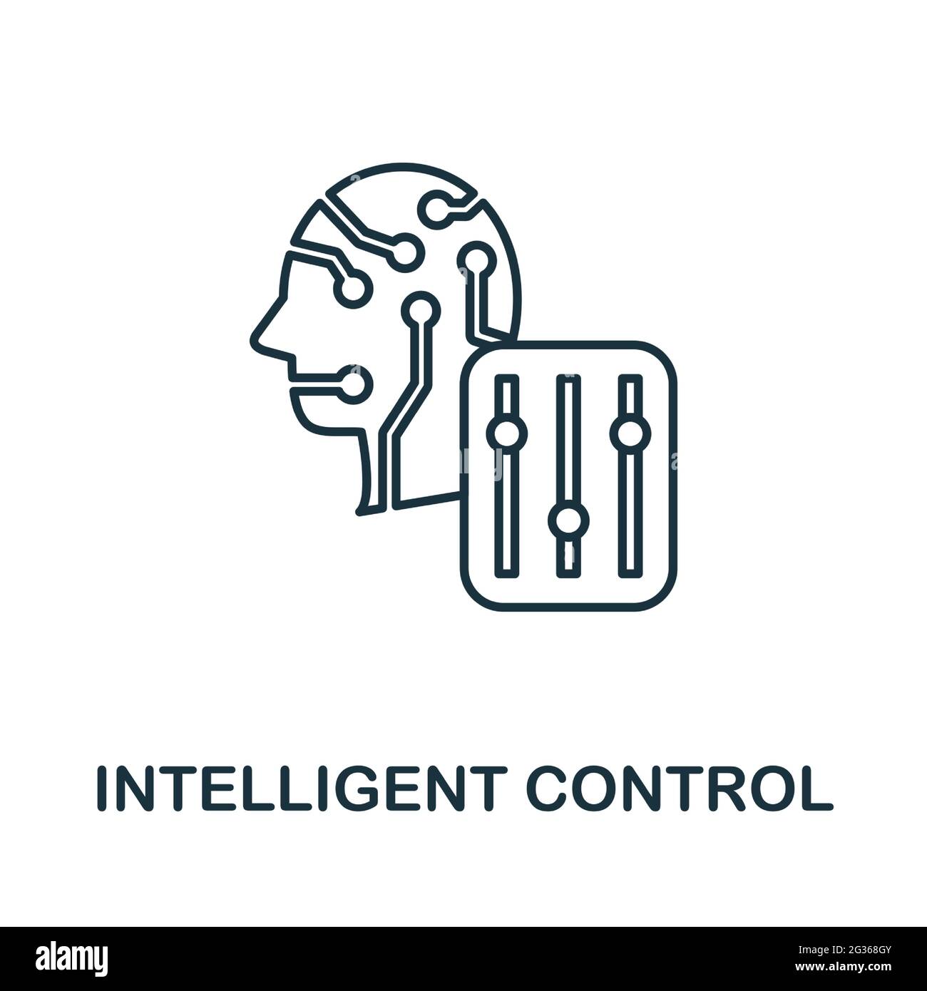 Intelligent Control line icon. Creative outline design from artificial ...