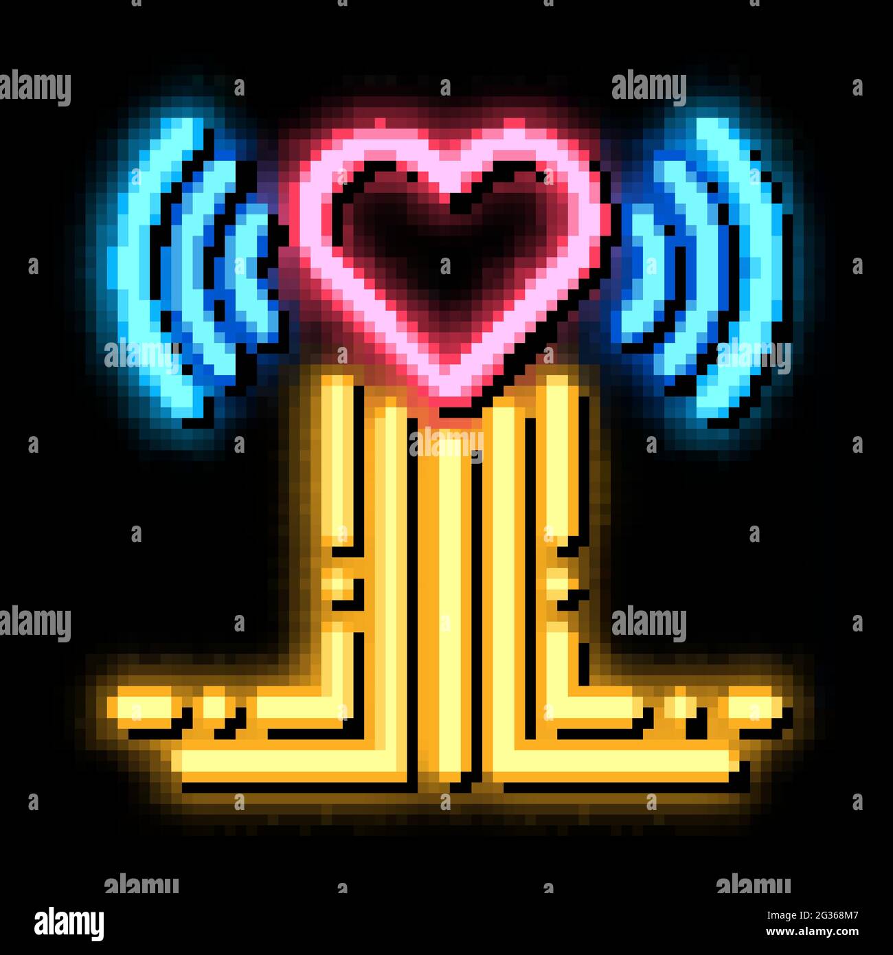 heart beat examination neon glow icon illustration Stock Vector Image ...