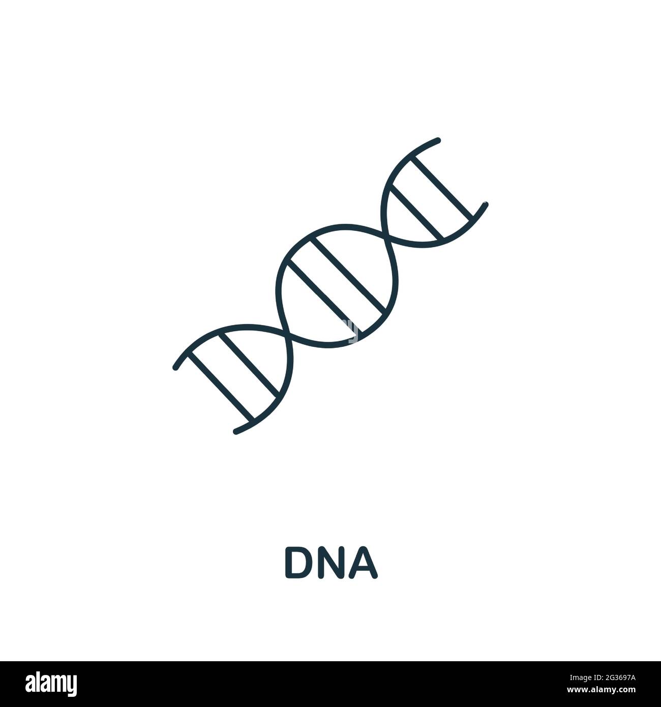Dna line icon. Thin style element from medicine icons collection ...