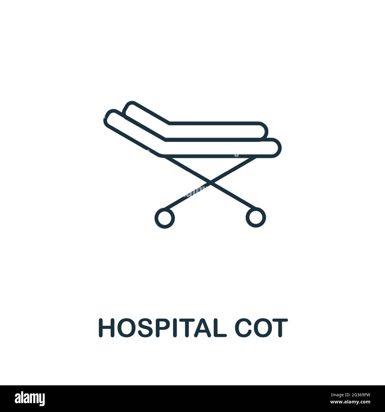 Hospital Cot line icon. Thin style element from medicine icons ...
