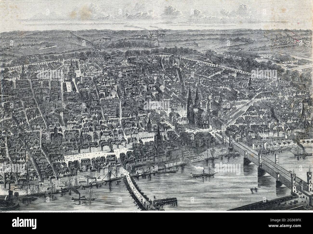 geography / travel historic, Germany, cities and communities, Cologne ...