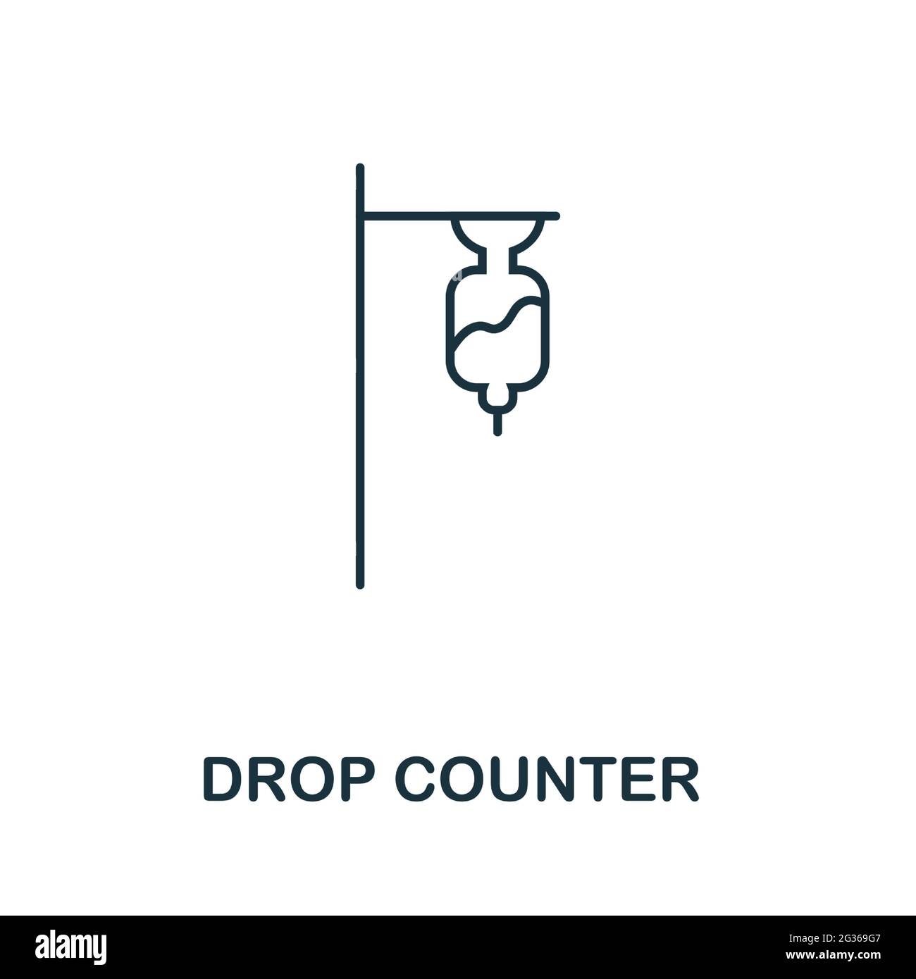 Drop Counter line icon. Thin style element from medicine icons ...