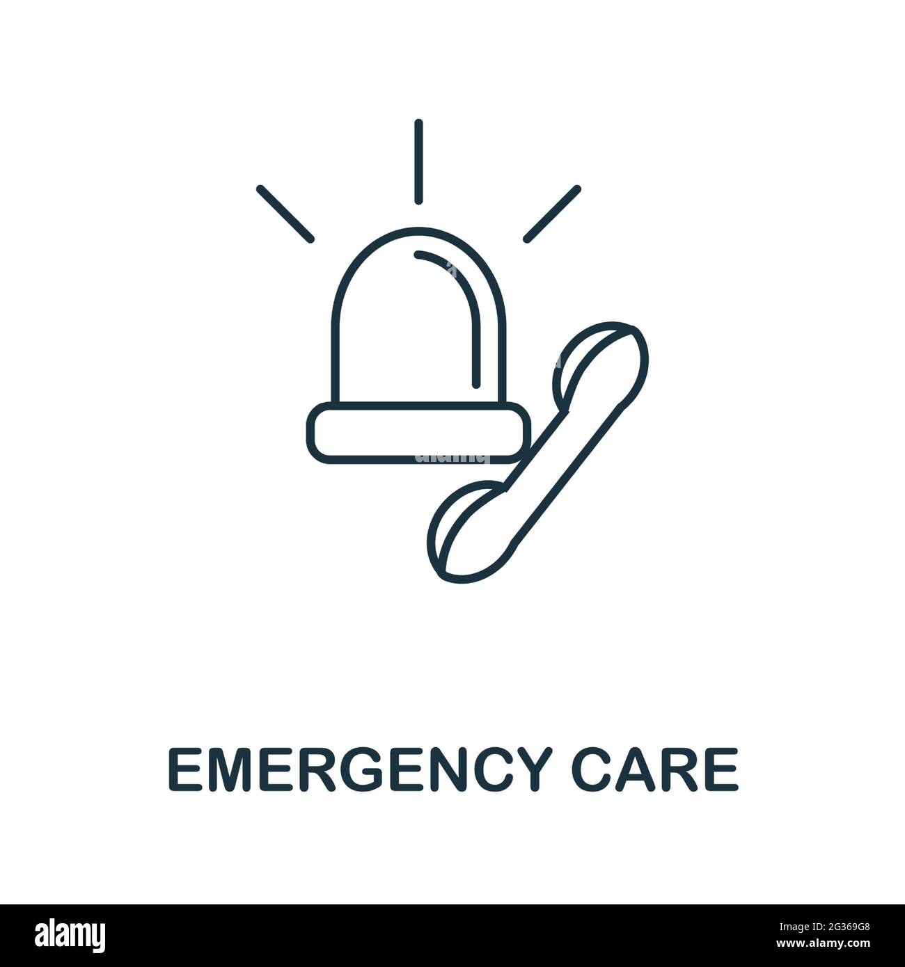 Emergency Care line icon. Thin style element from medicine icons ...