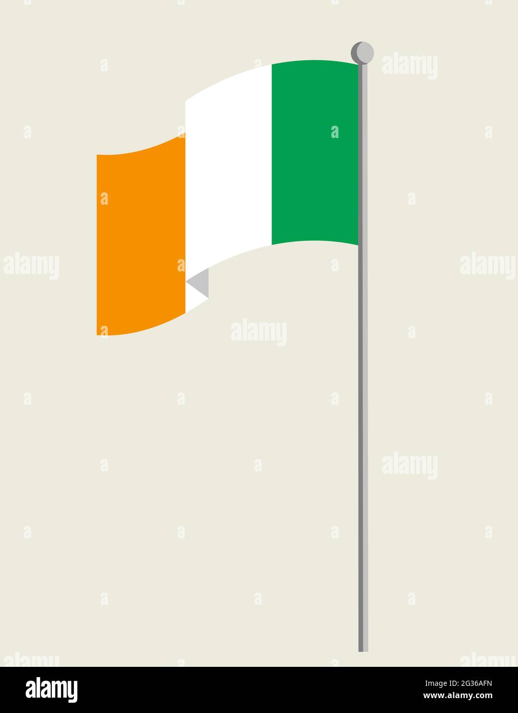 Flag of Ireland. State symbol in flat style Stock Vector Image & Art ...