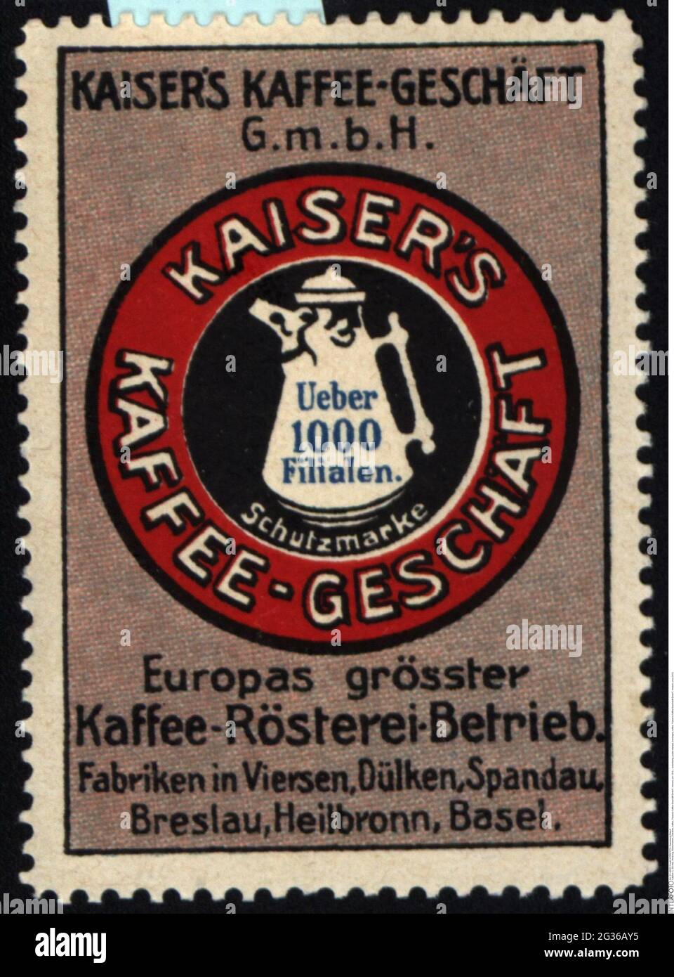 advertising, poster stamps, beverages, coffee, "Kaiser's Kaffee ...