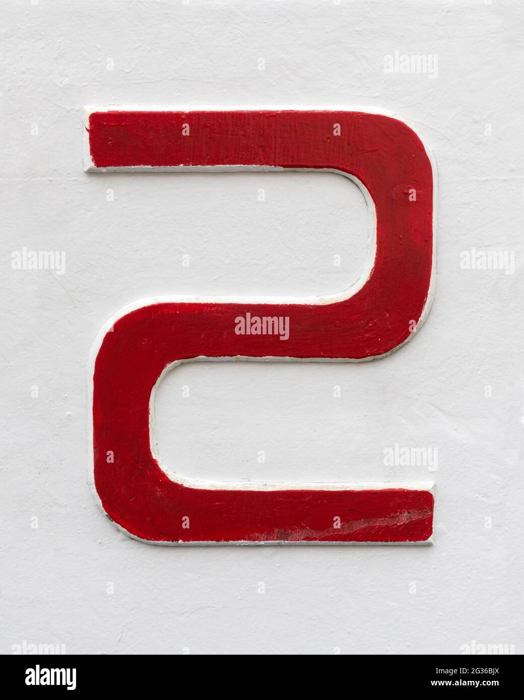 red-handmade-number-2-stock-photo-alamy