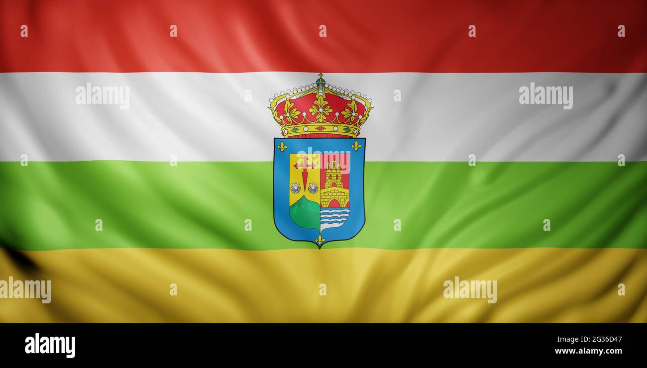 3d rendering of a La Rioja Spanish Community flag Stock Photo - Alamy