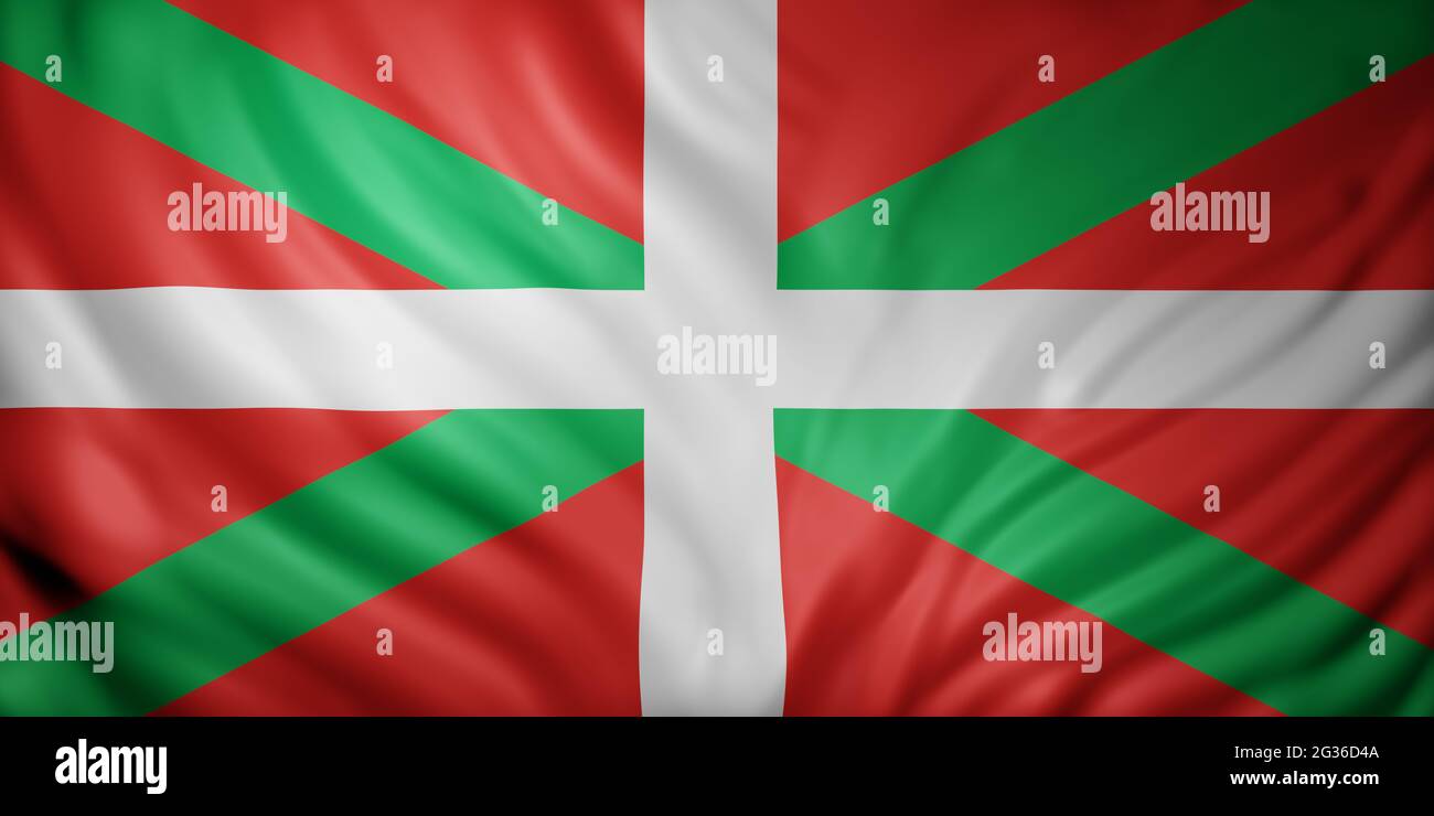 3d rendering of a Basque Country Spanish Community flag Stock Photo - Alamy