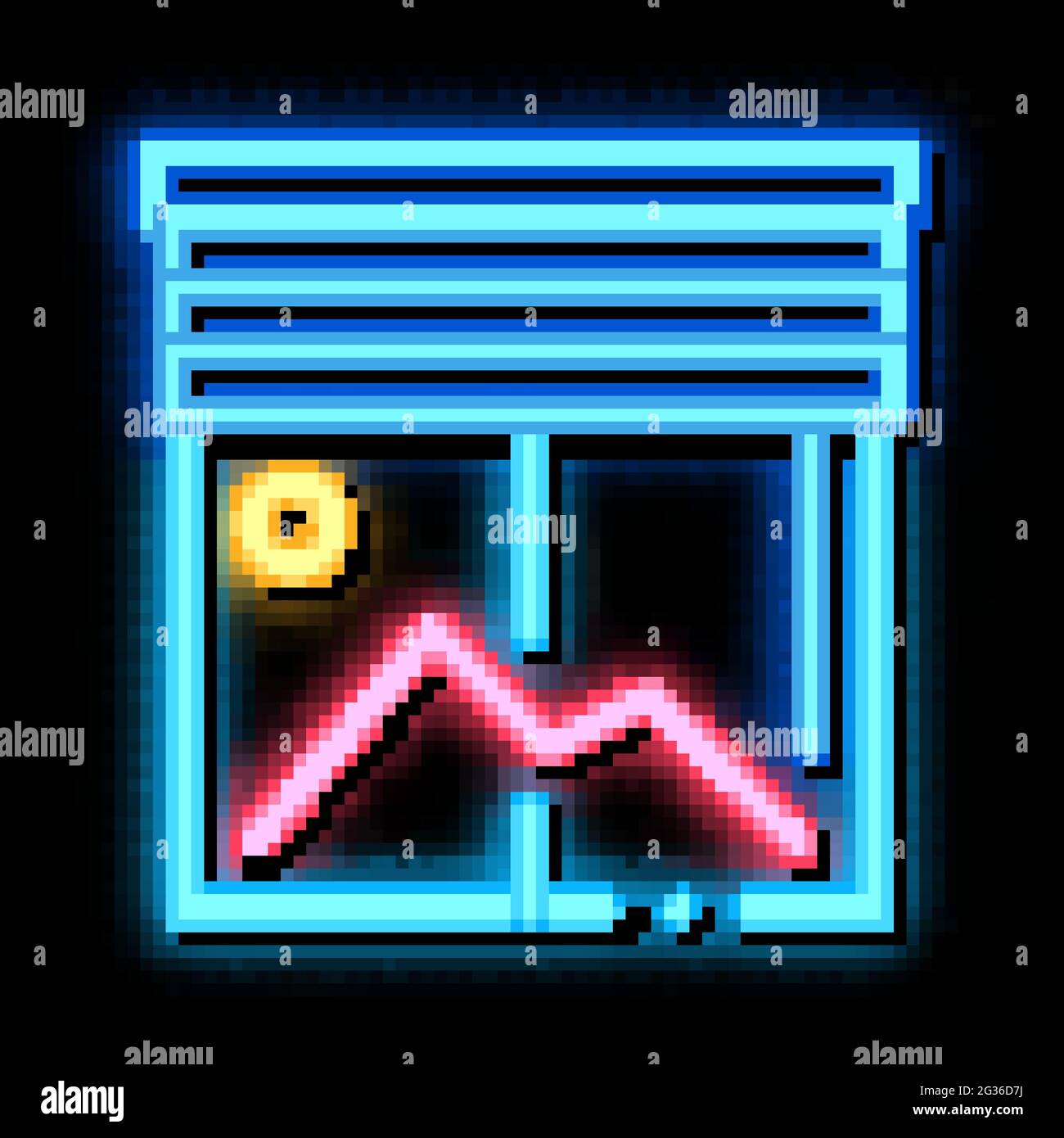 office window neon glow icon illustration Stock Vector Image & Art - Alamy