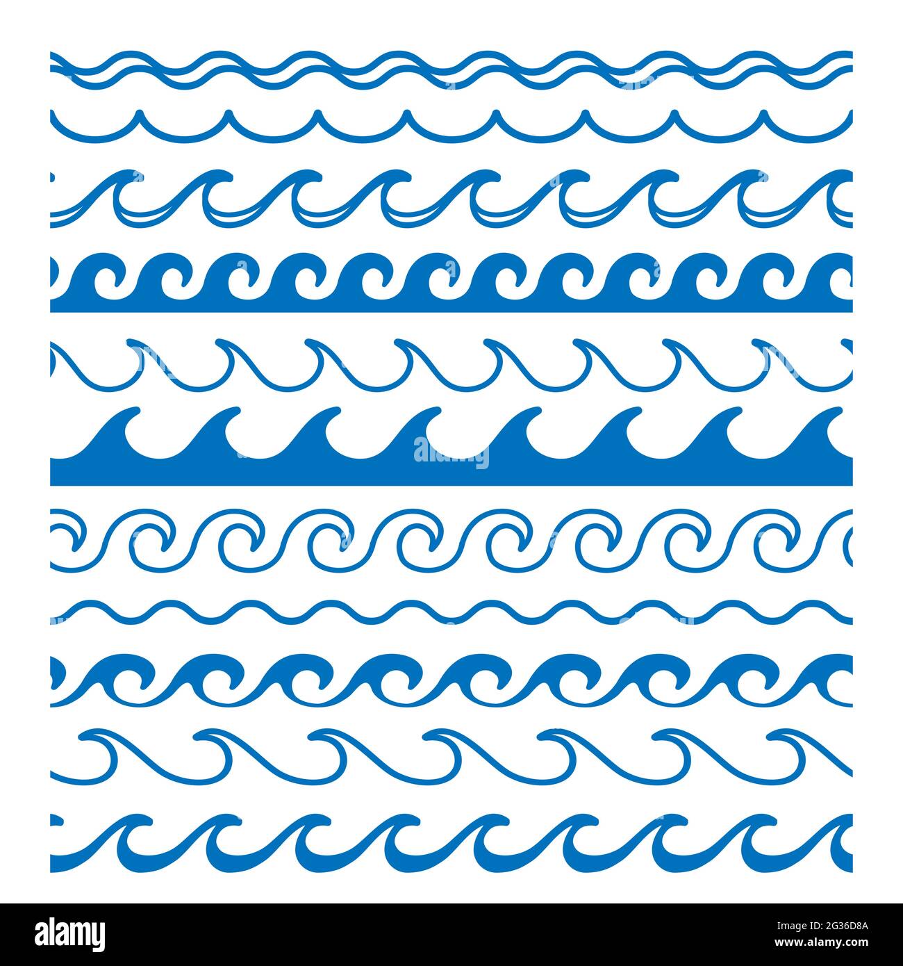 Water waves border Cut Out Stock Images & Pictures - Alamy