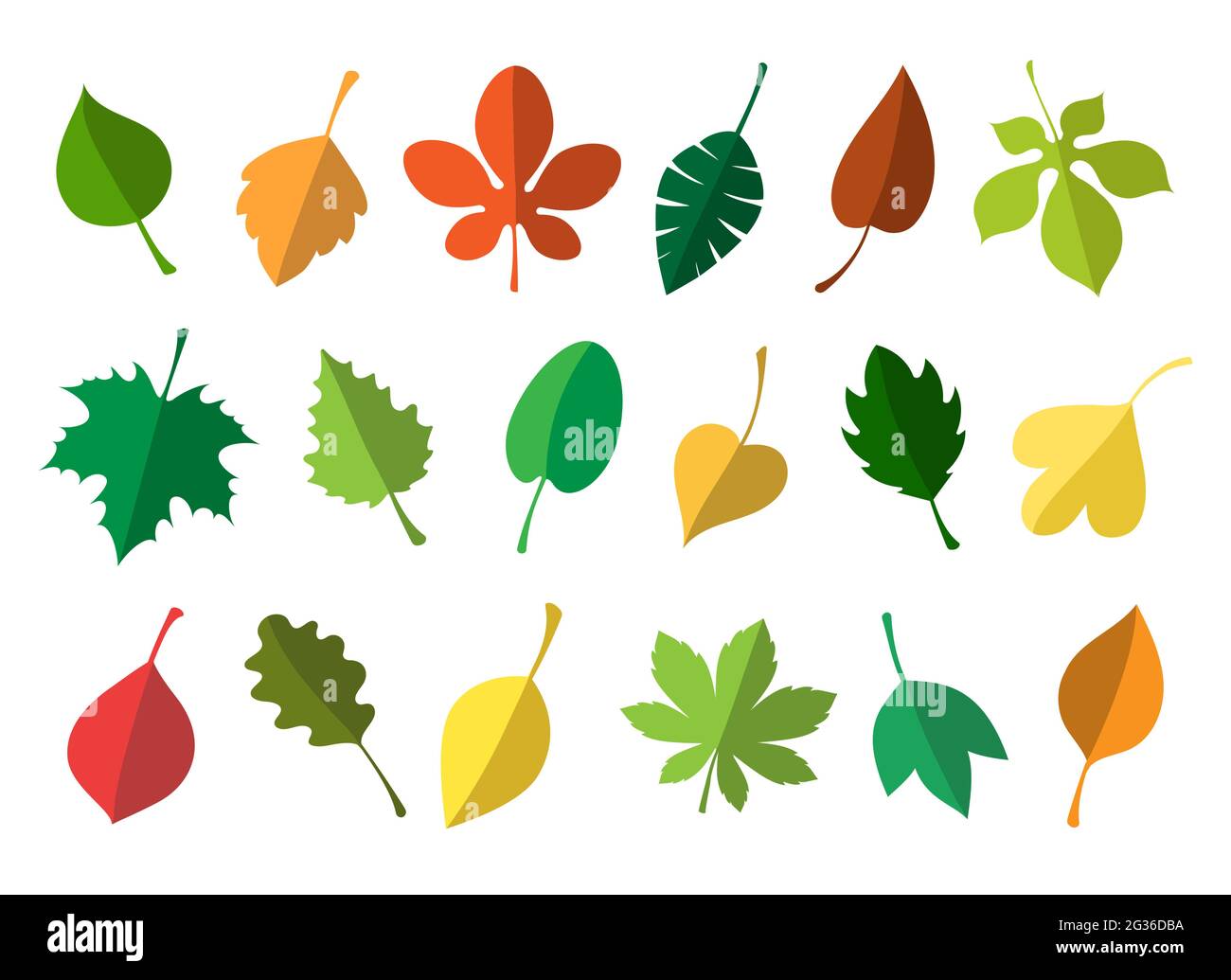 Doodle chestnut tree leaves Cut Out Stock Images & Pictures - Alamy