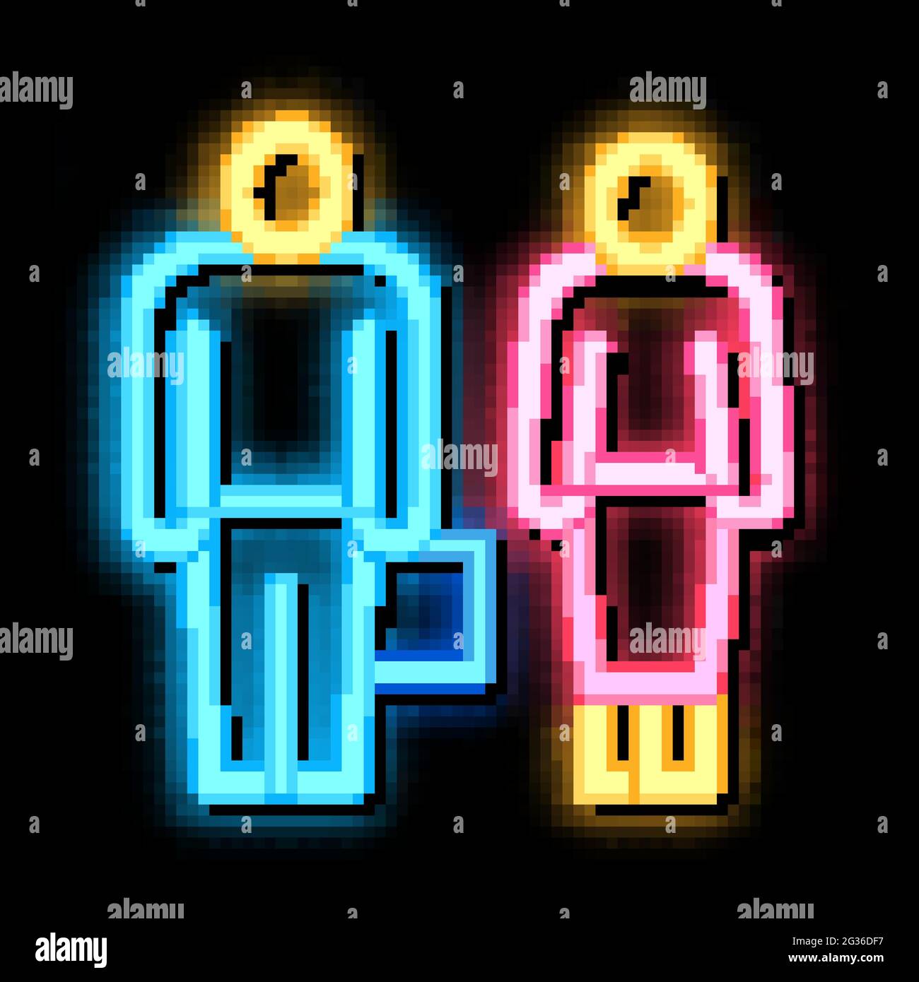 office employee neon glow icon illustration Stock Vector Image & Art ...