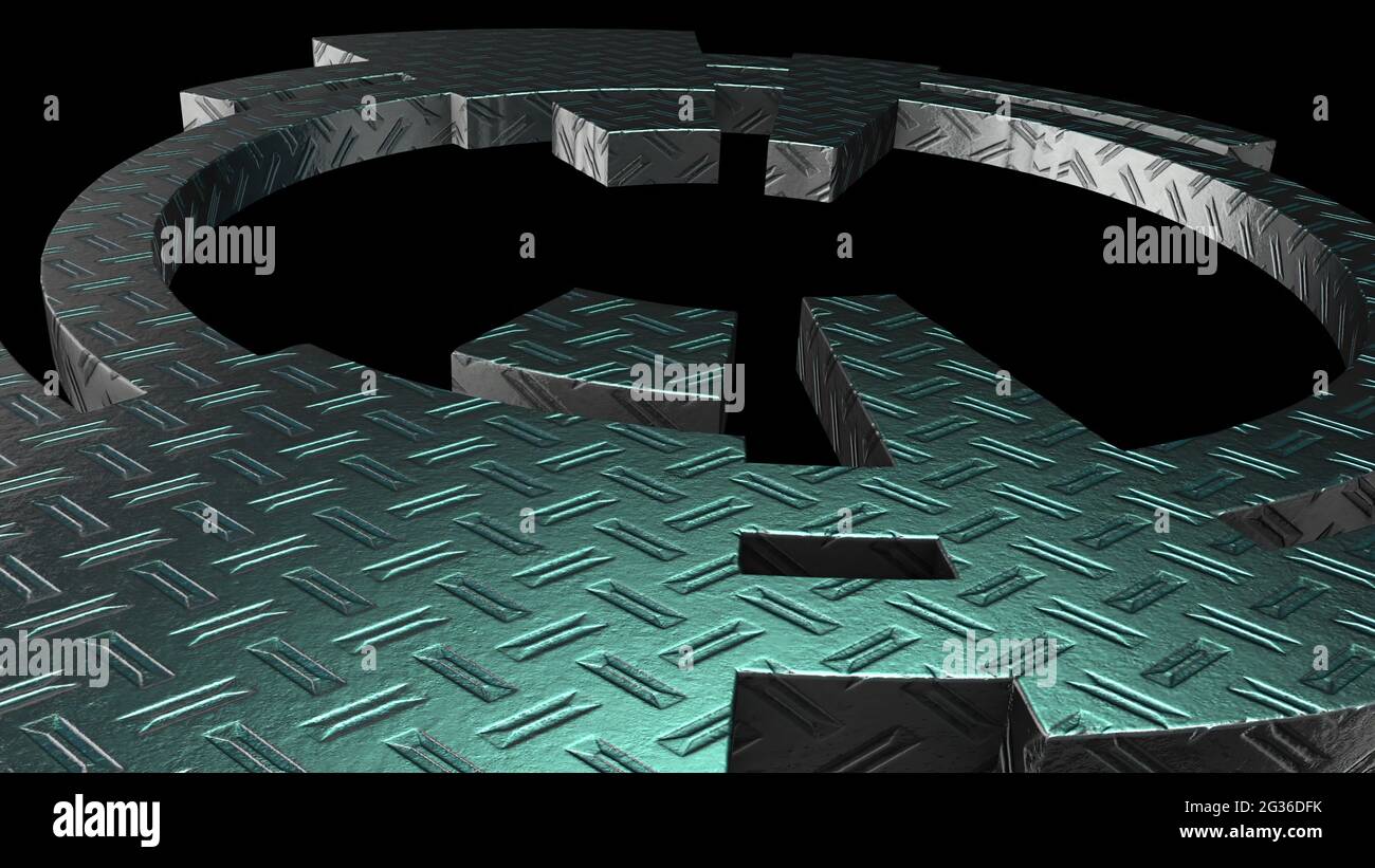 3d illustration - Close Up Of Rotating Hi Tech Gear Stock Photo - Alamy