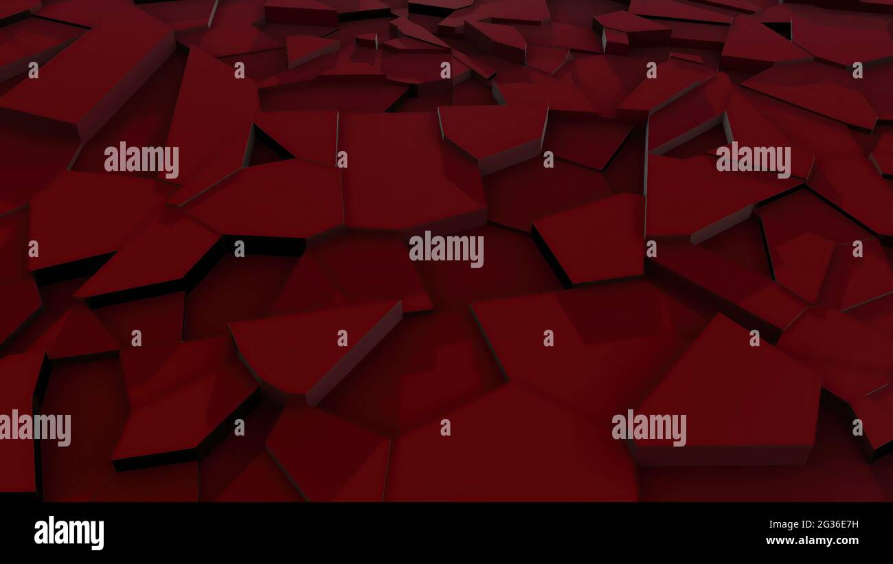 3d illustration - Red Surface Fracture Stock Photo - Alamy