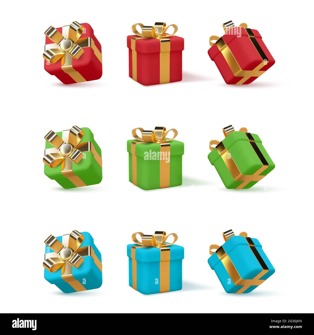 Blue gift box gold Stock Vector Images - Alamy