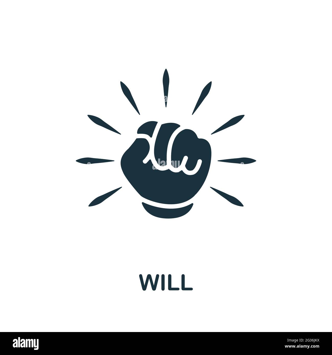 Will icon. Simple creative element. Filled monochrome Will icon for ...