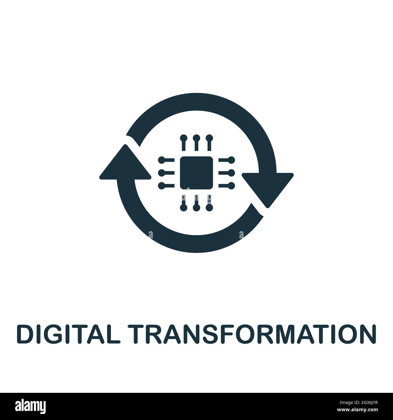 Digital Transformation icon. Simple creative element. Filled monochrome ...