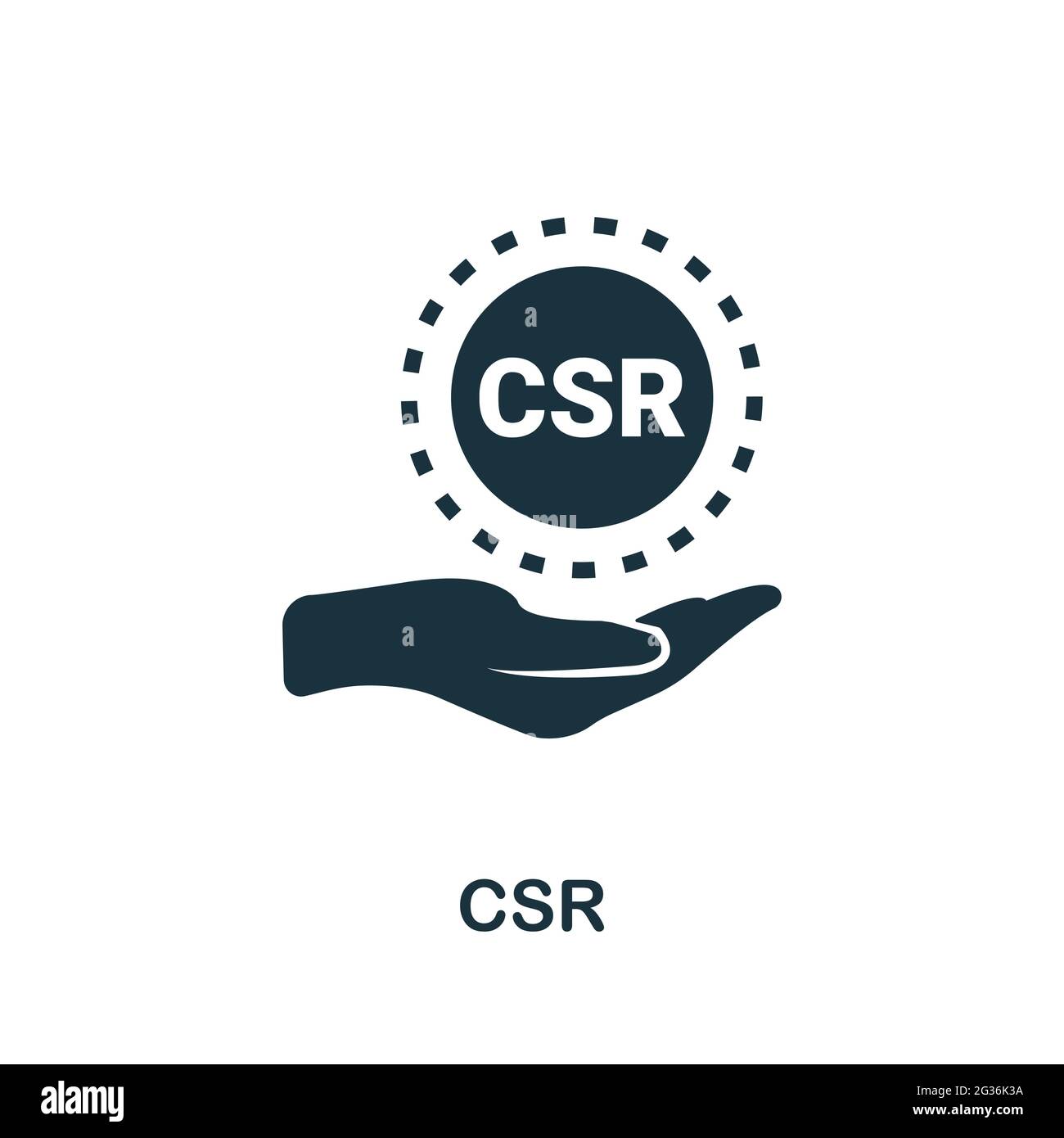 Csr icon. Simple creative element. Filled monochrome Csr icon for ... Csr icon. Simple creative element. Filled monochrome Csr icon for ...