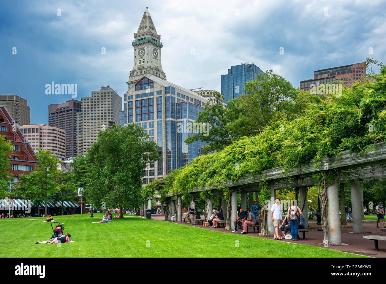 Custom House Tower The Financial District from Christopher Columbus ...