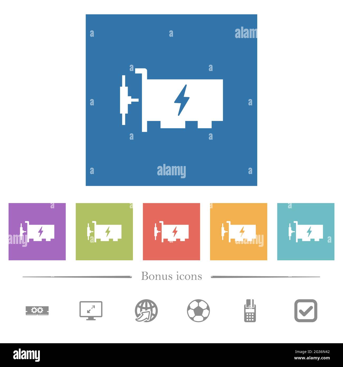 Fast ethernet network controller flat white icons in square backgrounds ...