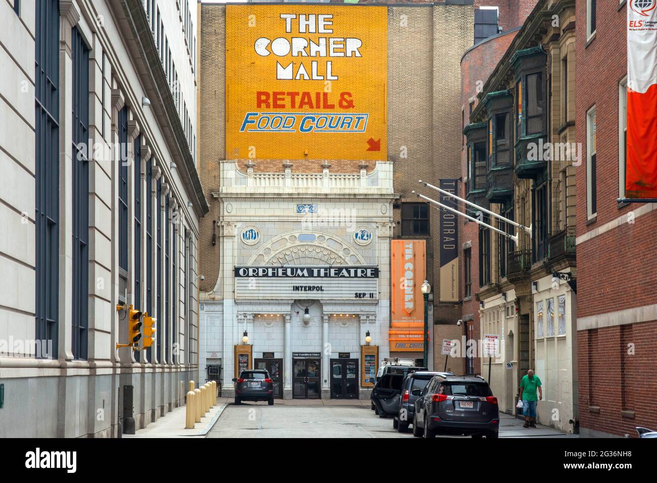 The entrance to the Orpheum Theatre in Boston, Massachusetts, USA Stock ...