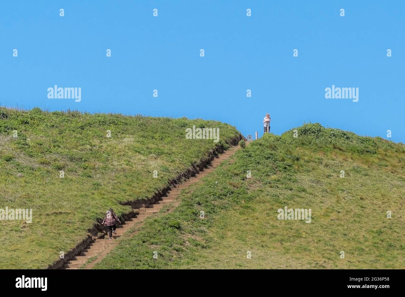 People climbing set steps in hi-res stock photography and images - Alamy