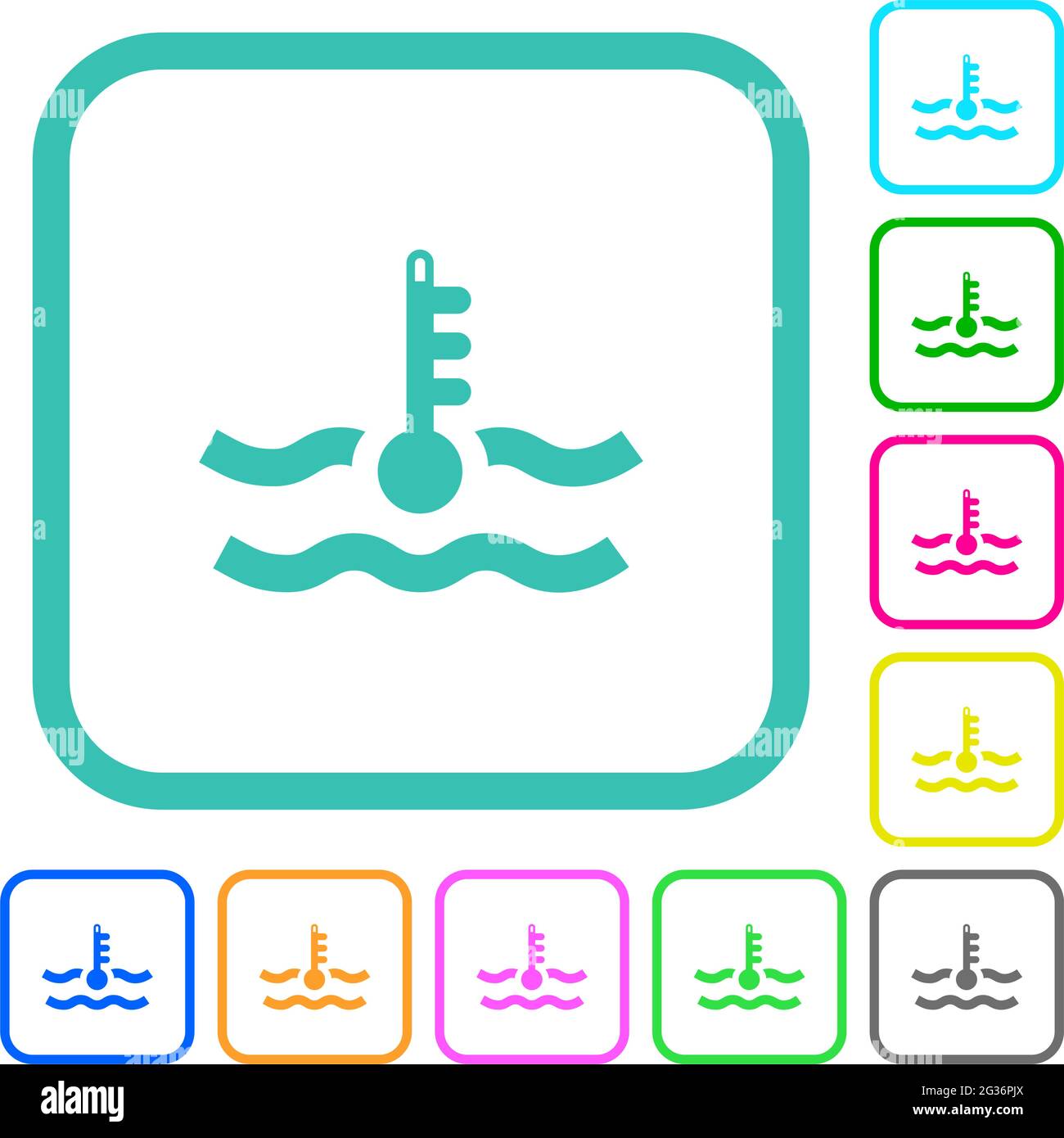 Critical temperature engine coolant vivid colored flat icons in curved ...