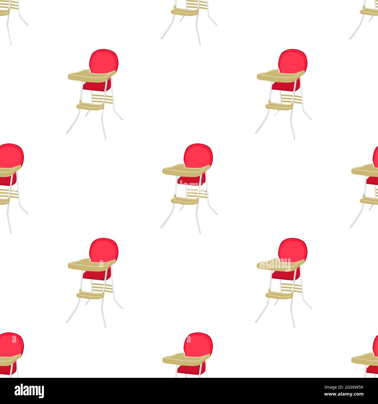 Illustration on theme colorful modern child high chair for baby feeding ...