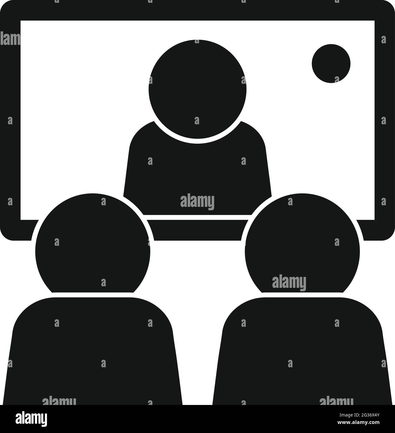 Conference online meeting icon, simple style Stock Vector Image & Art ...