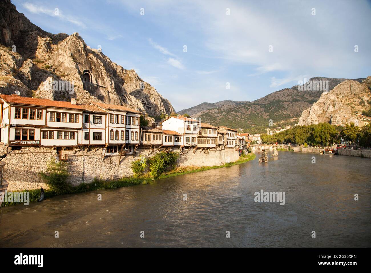 Amasya / Turkey - 09/29/2015: View of the historical Amasya Houses and ...