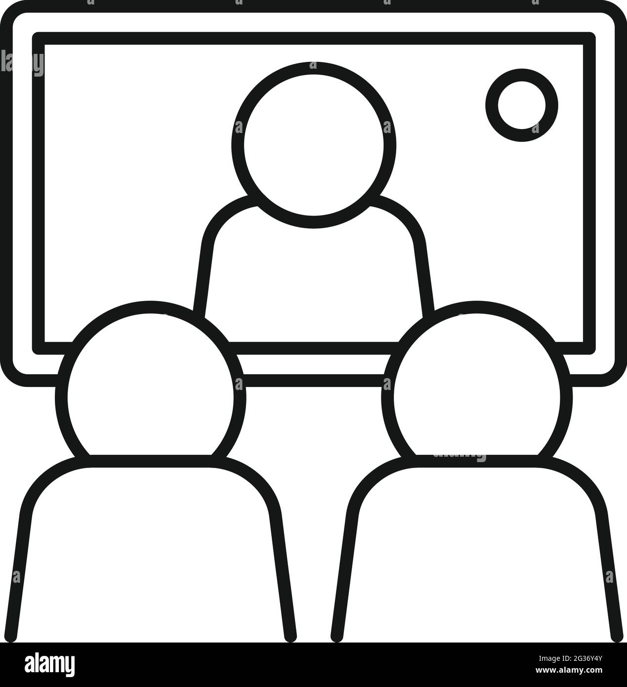 Conference online meeting icon, outline style Stock Vector Image & Art ...