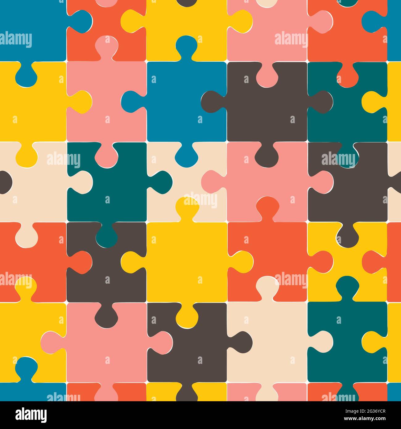 Seamless retro puzzle Stock Vector Images - Alamy