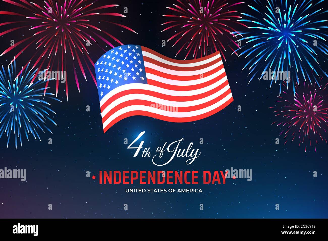 Fourth Of July Fireworks Banner