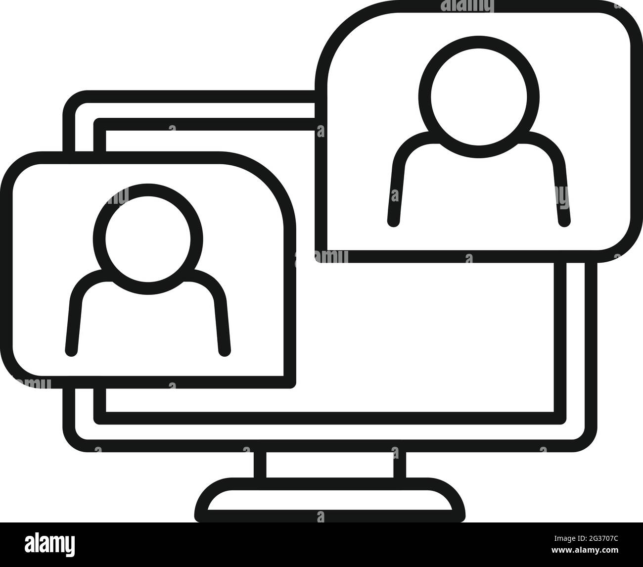 Study online meeting icon, outline style Stock Vector Image & Art - Alamy
