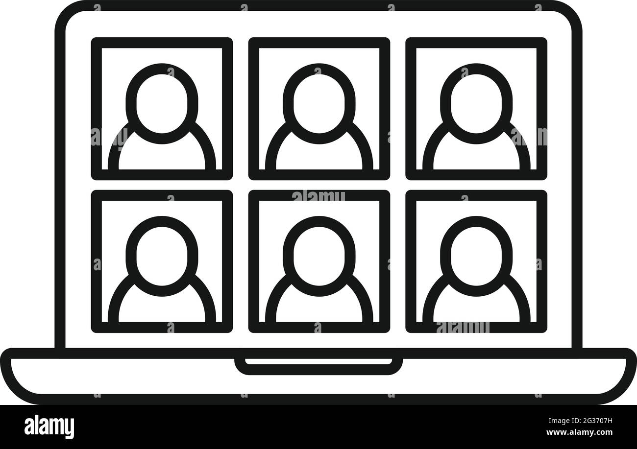 Group friends thin line Cut Out Stock Images & Pictures - Alamy