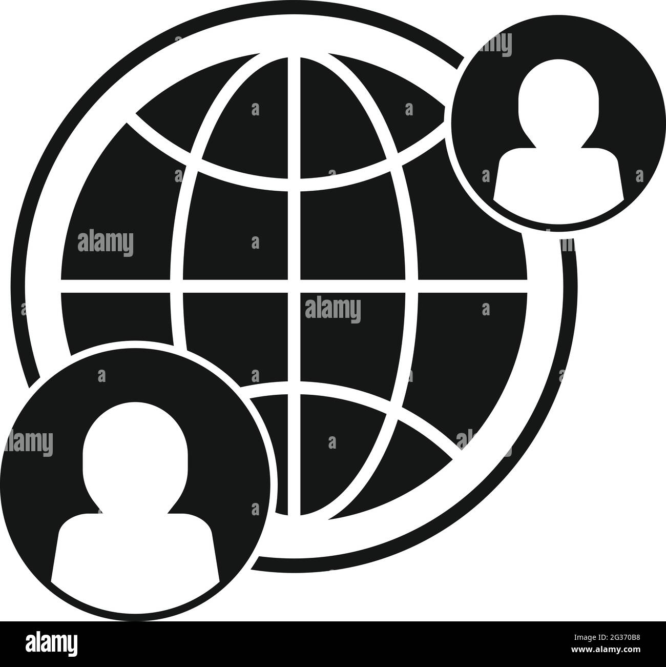 Global online meeting icon, simple style Stock Vector Image & Art - Alamy