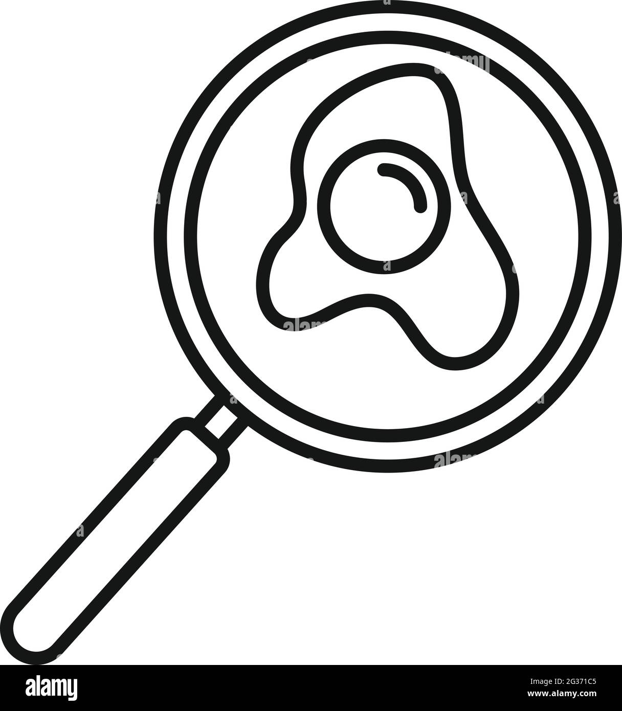 Fried egg icon, outline style Stock Vector Image & Art - Alamy