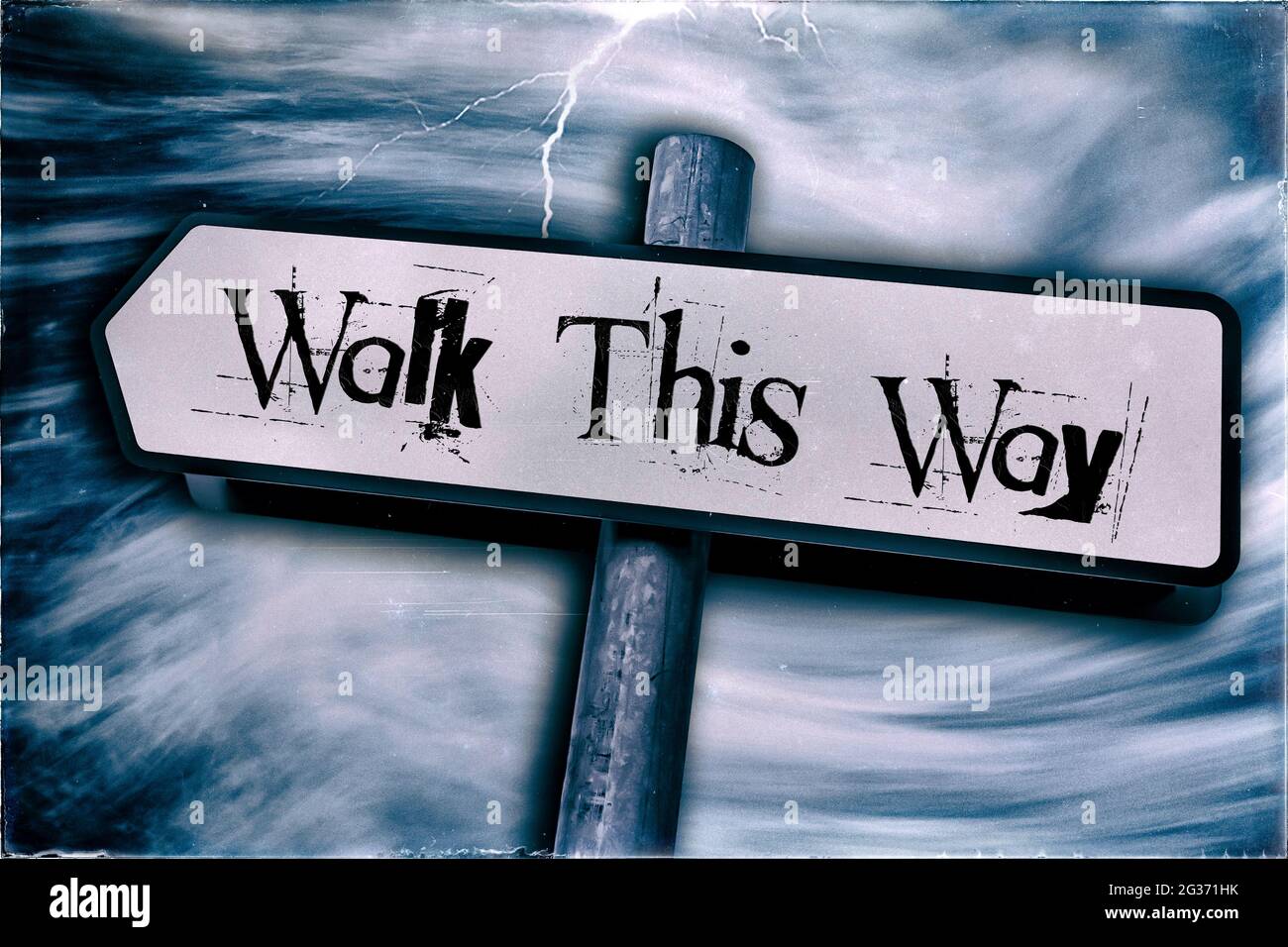 Walk This Way, Road Sign, Sign Post, Sign Post, Signage Stock Photo - Alamy