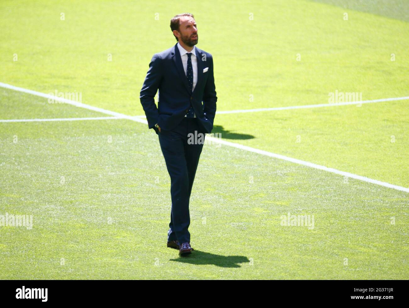 WEMBLEY, United Kingdom, JUNE 13:Gareth Southgate England Coach clap ...