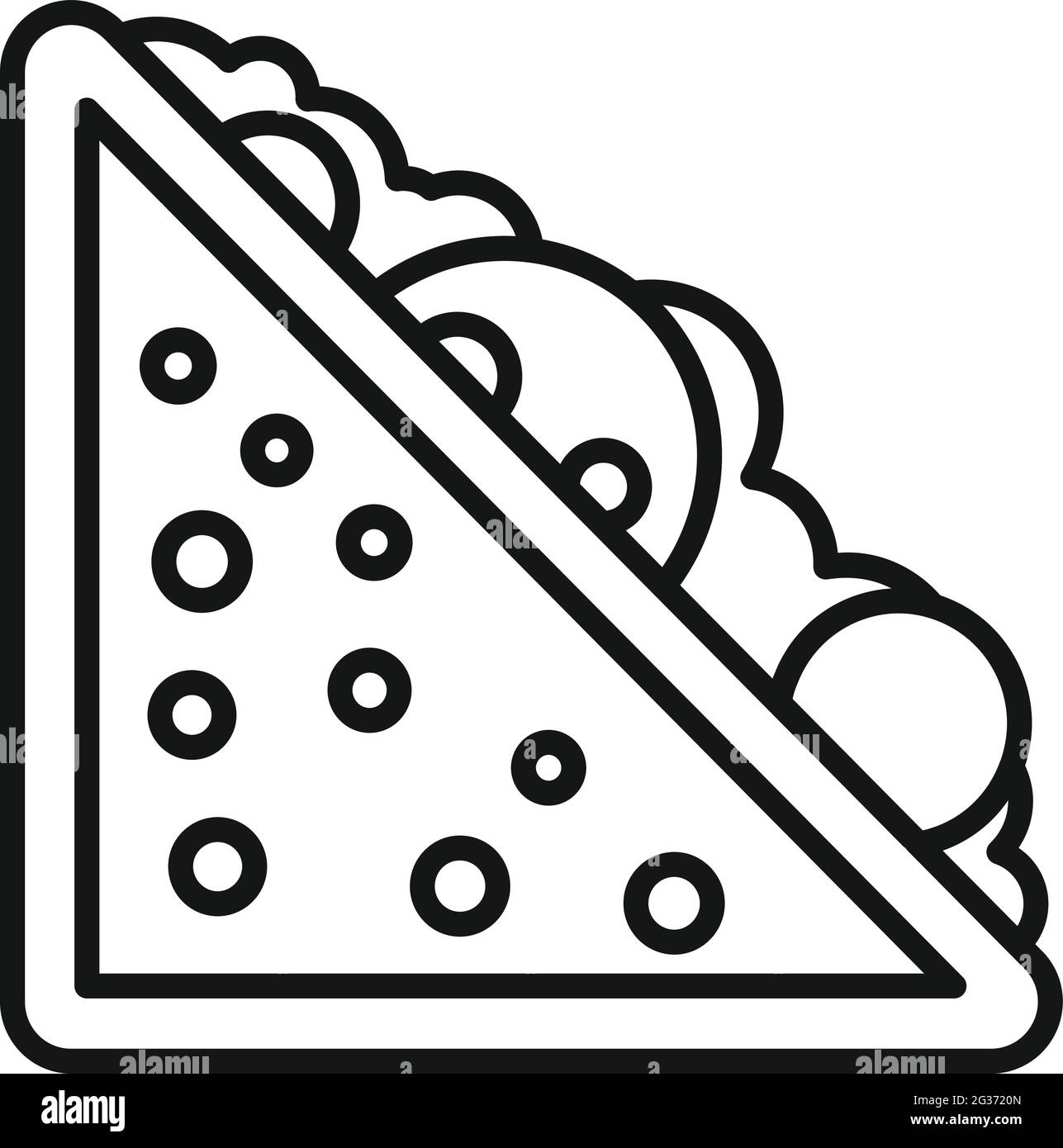 Triangle Sandwich Clipart Black And White